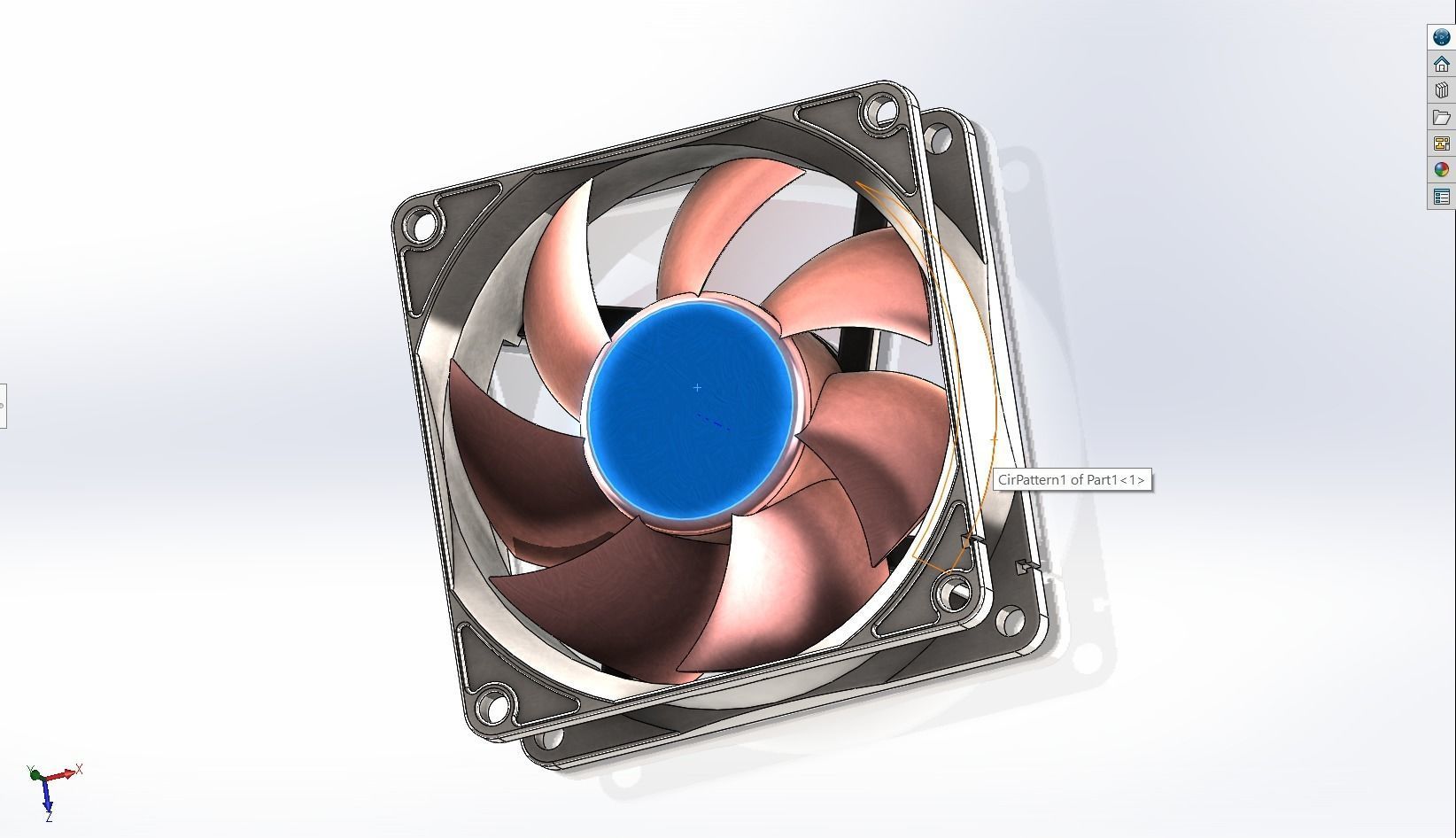 PC fan solidworks 3D model rigged | CGTrader