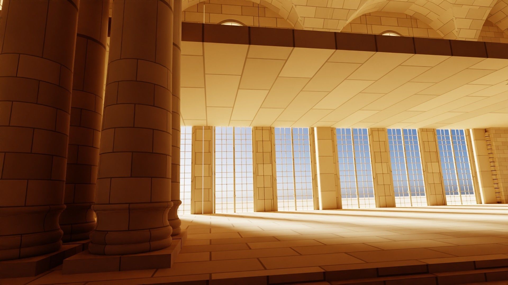 3D model medieval palace interior VR / AR / low-poly | CGTrader