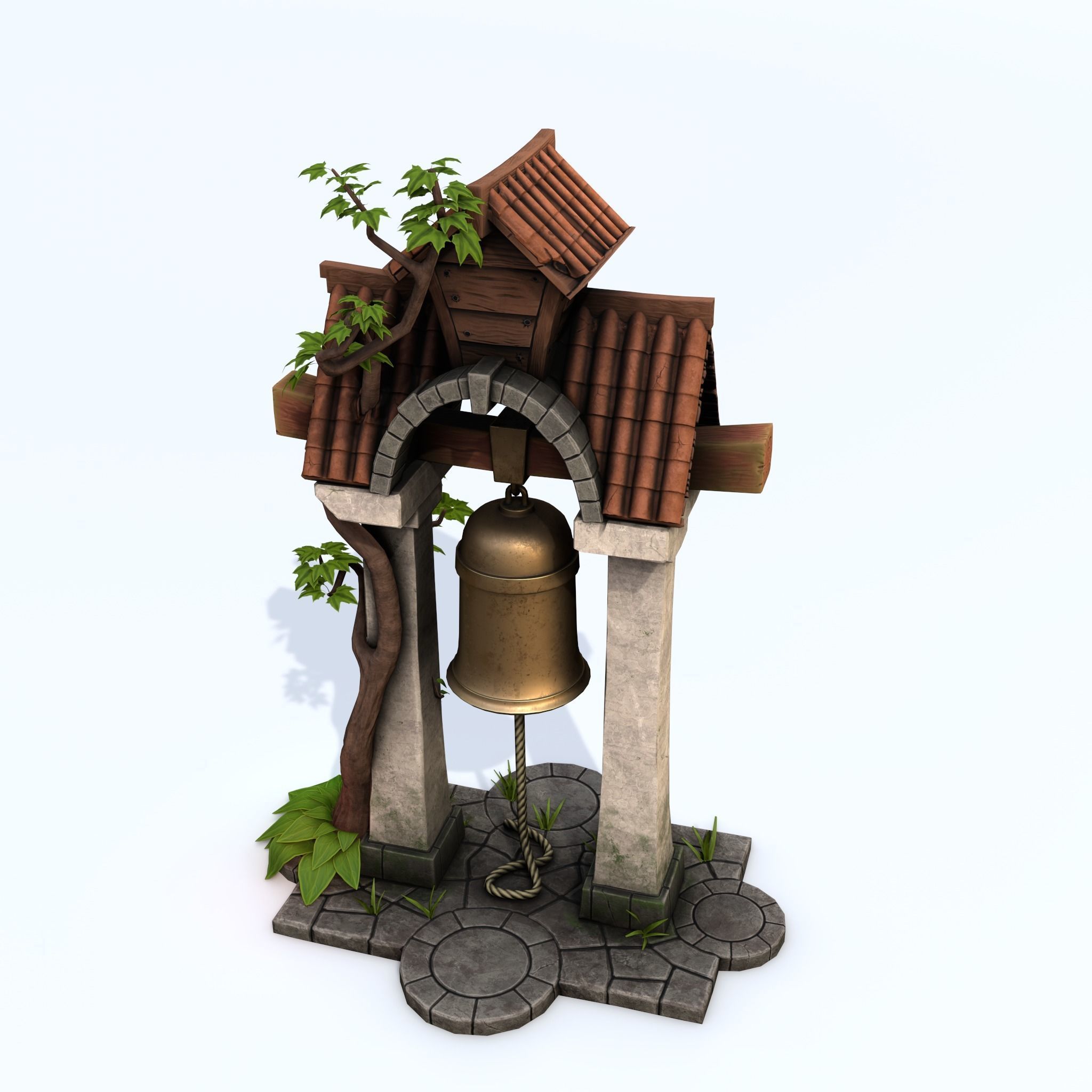 3D model Stylized Bell Tower VR / AR / low-poly | CGTrader