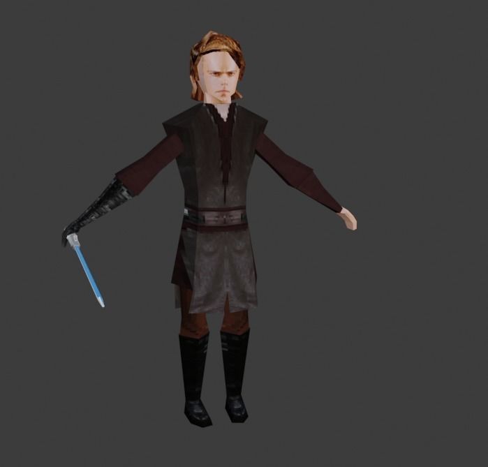 3D model Anakin Skywalker PSX Style 3D Model VR / AR / low-poly | CGTrader