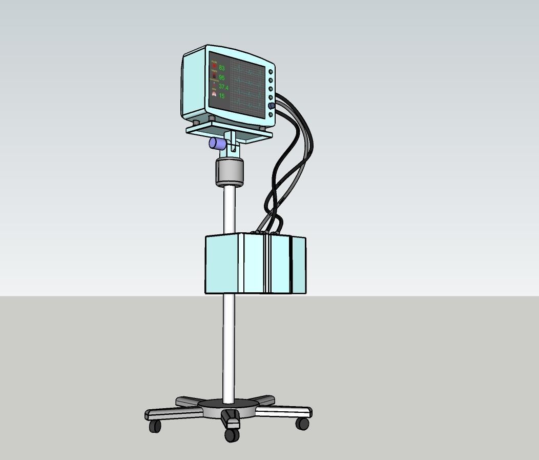 Vital functions monitor 3D model | CGTrader