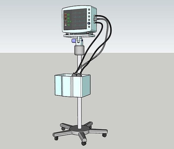 Vital functions monitor 3D model | CGTrader