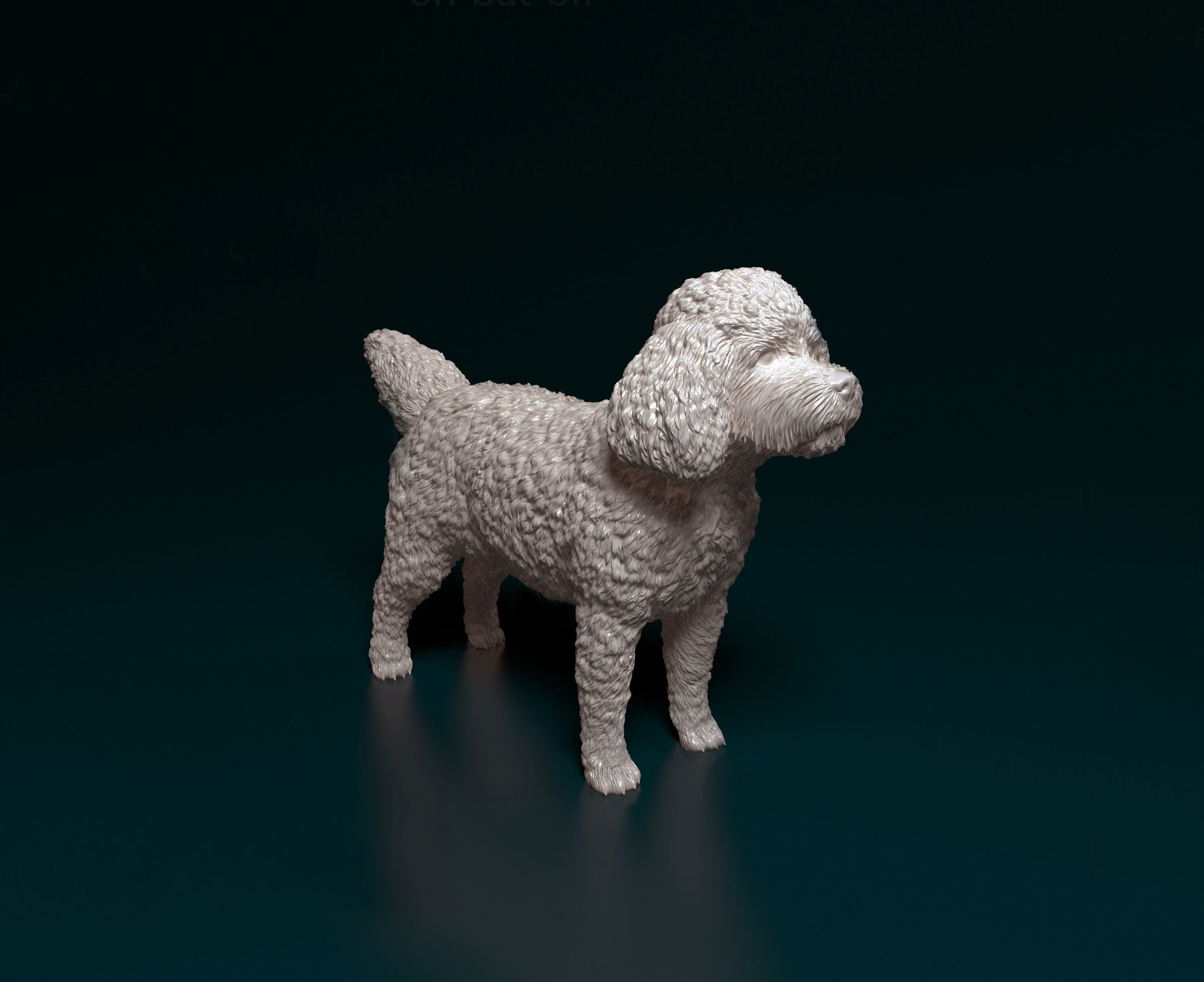 CockerPoo poodle figurine 3D model 3D printable | CGTrader