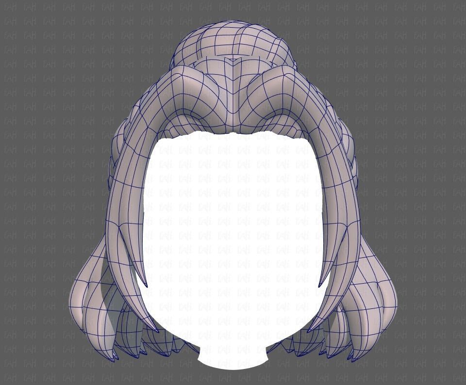 3D model Base Hair for girl V08 VR / AR / low-poly | CGTrader