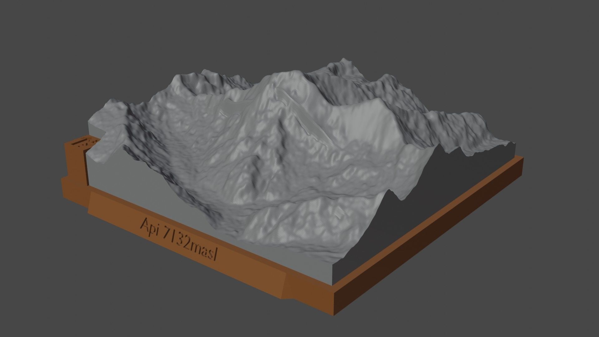 Api Mountain 3D model 3D printable | CGTrader