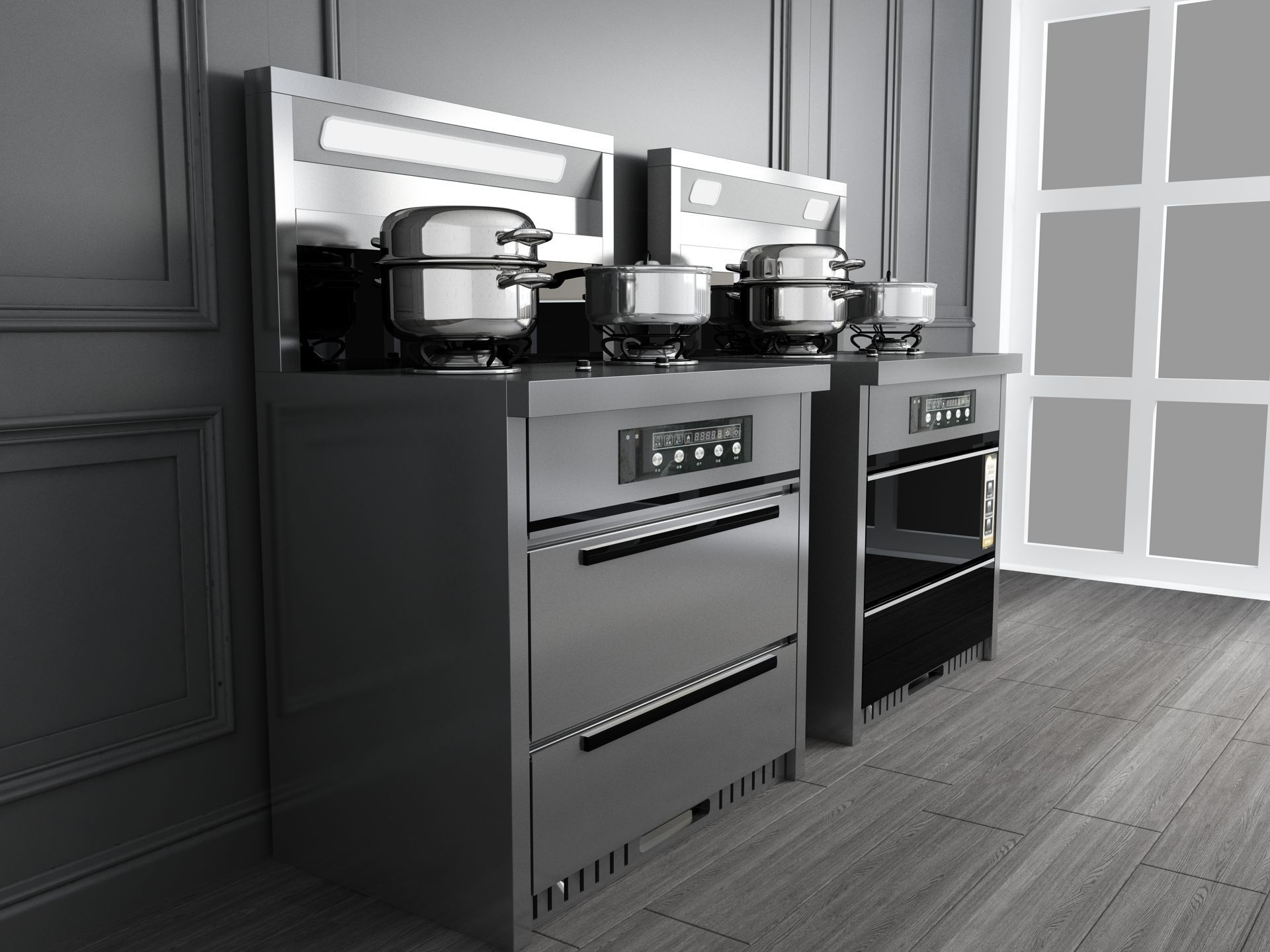 Integrated Stove 3D model | CGTrader