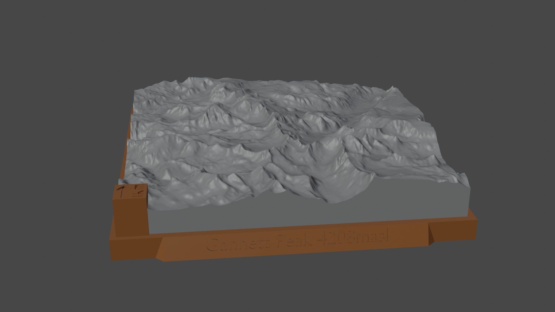 Gannett Peak 3D model 3D printable | CGTrader