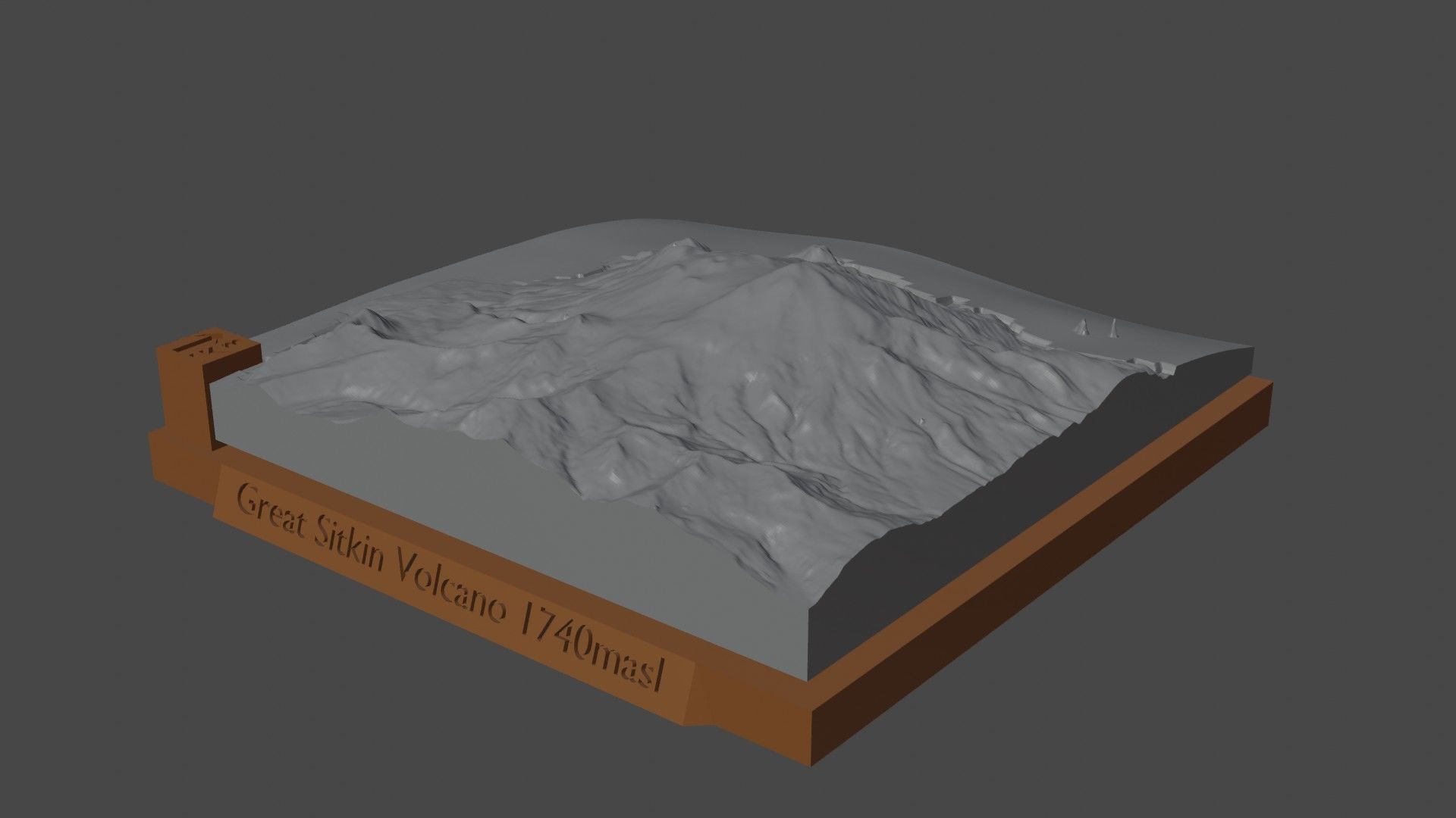Great Sitkin Volcano 3D model 3D printable | CGTrader
