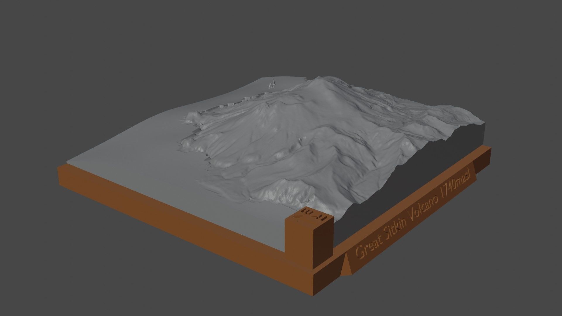 Great Sitkin Volcano 3D model 3D printable | CGTrader