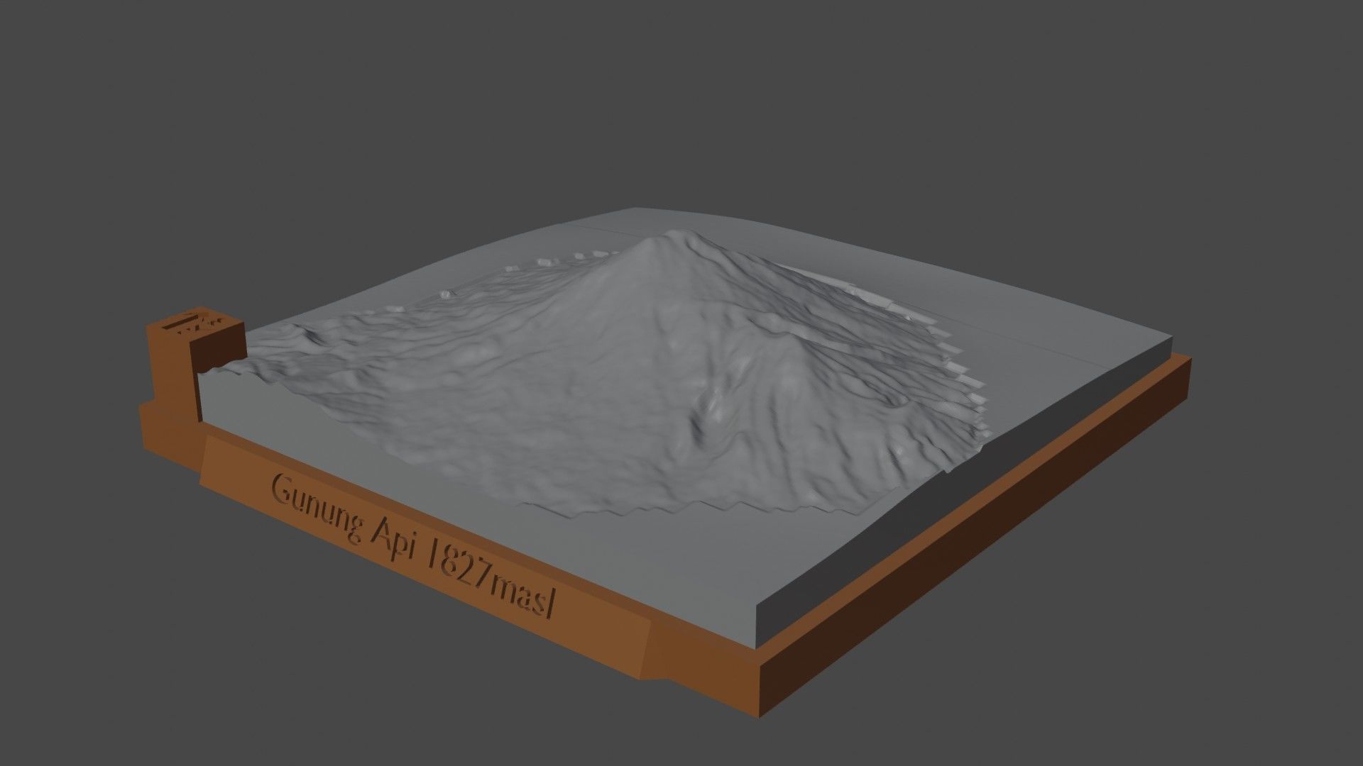 Gunung Api 3D model 3D printable | CGTrader