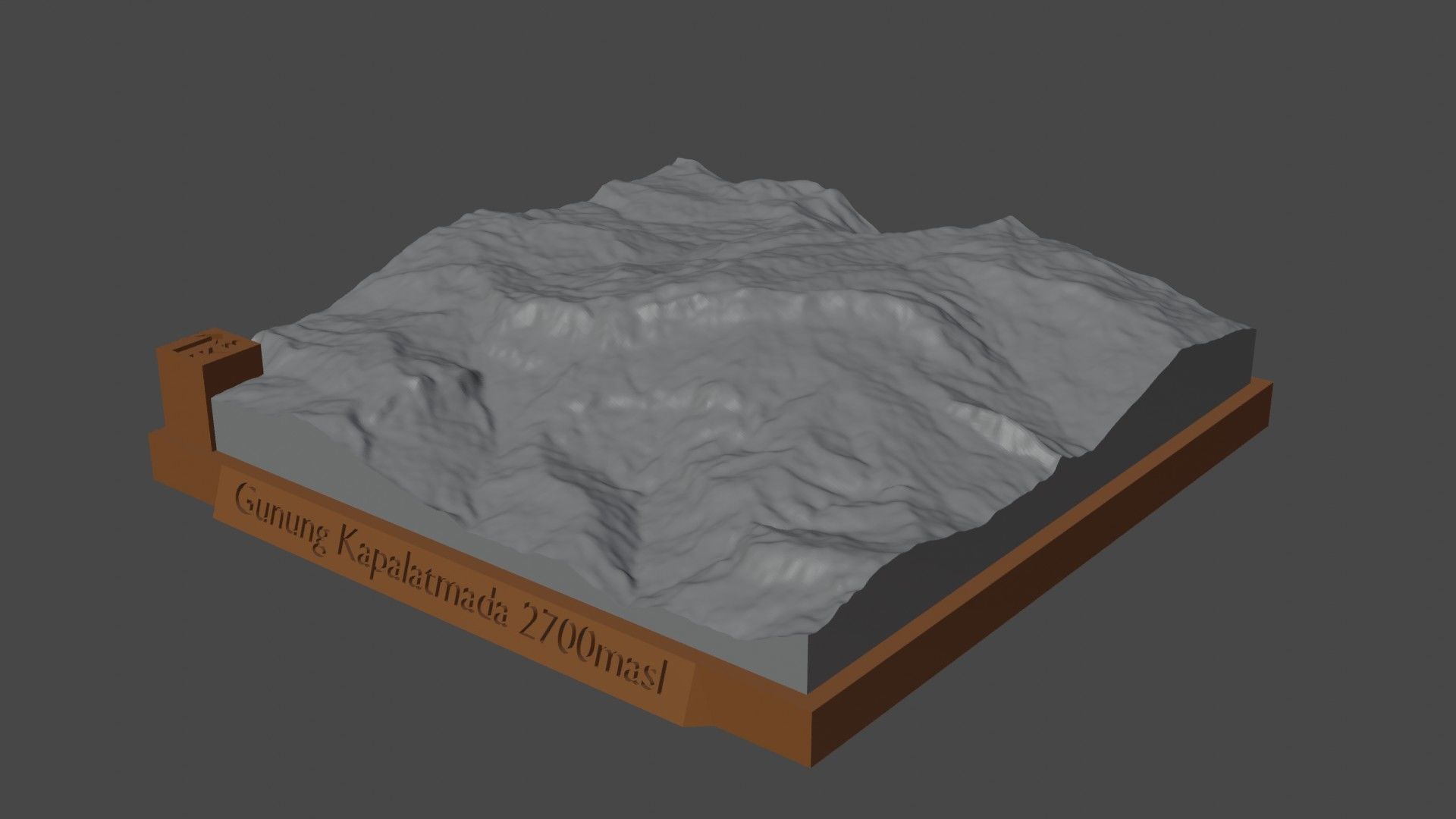 Gunung Kapalatmada 3D model 3D printable | CGTrader