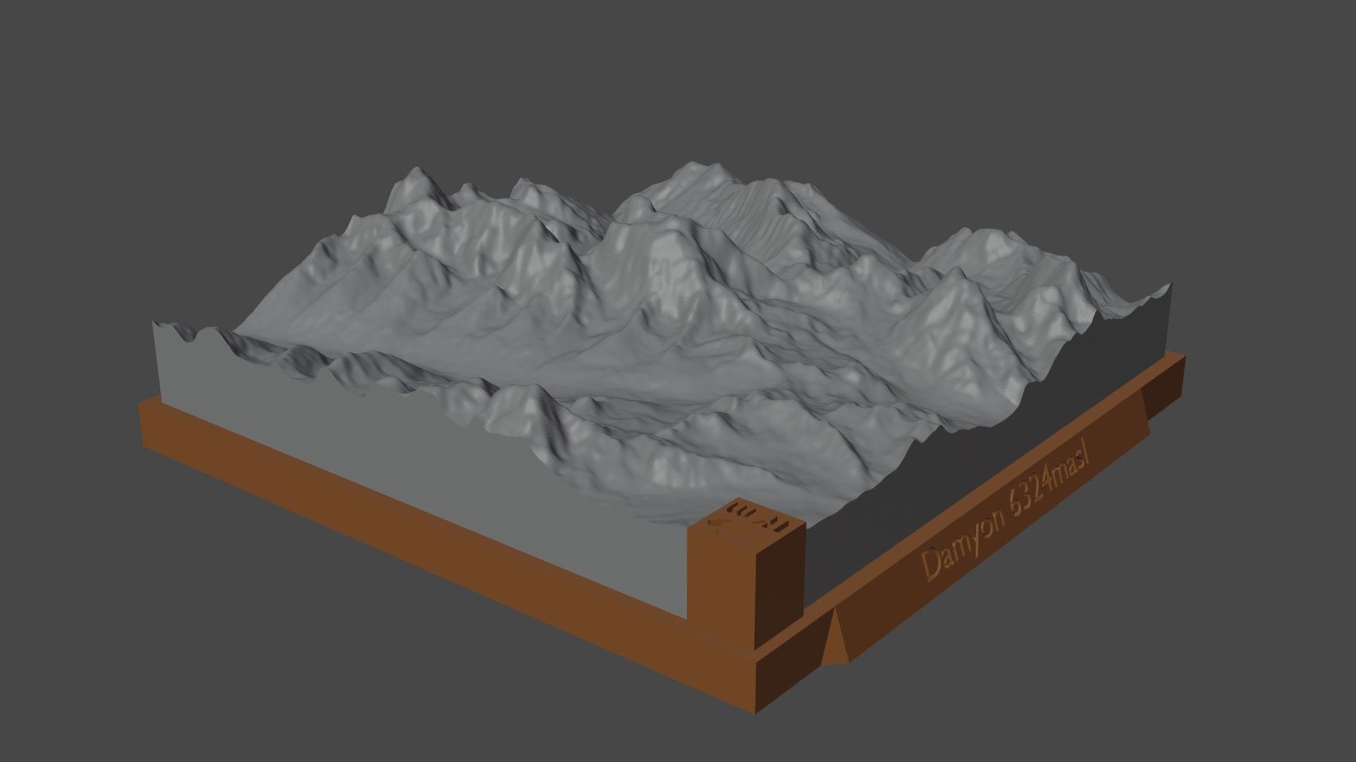Damyon mountain range 3D model 3D printable | CGTrader