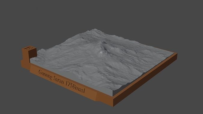 Gunung Saran 3D model 3D printable | CGTrader