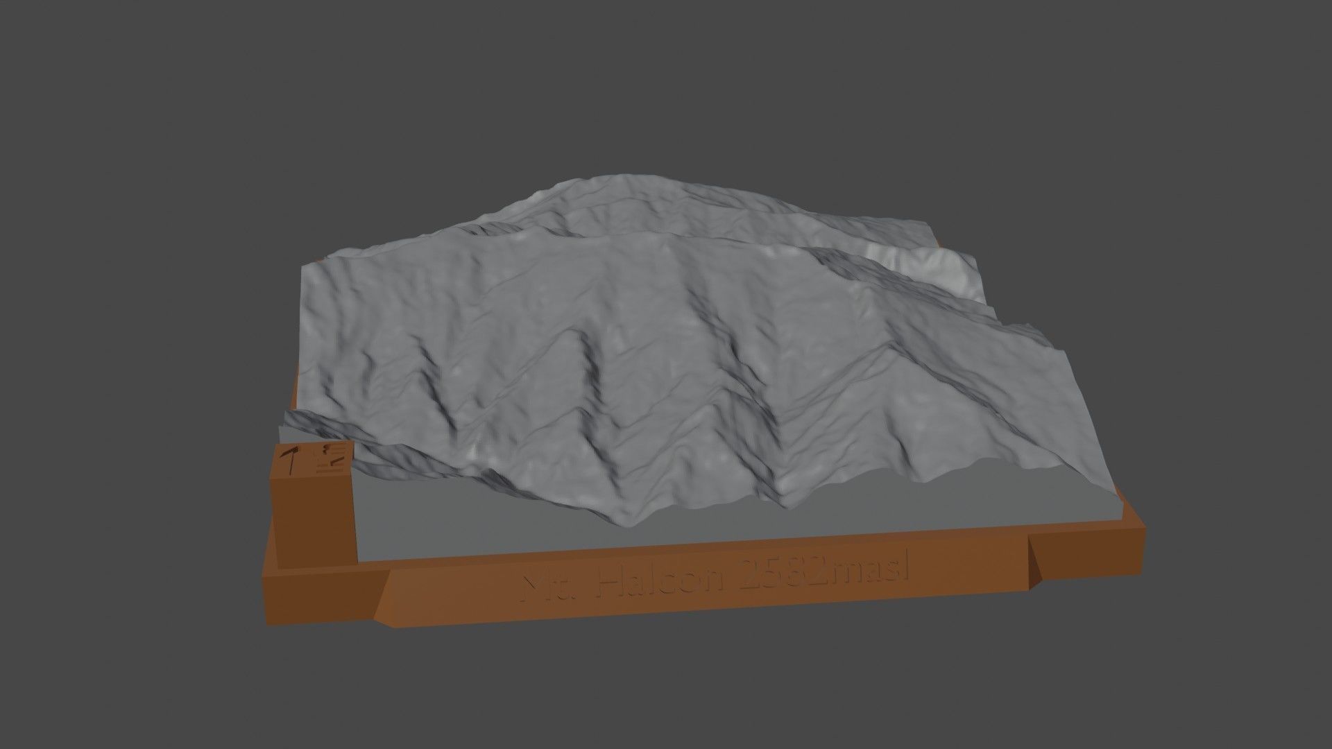 Mount Halcon 3D model 3D printable | CGTrader