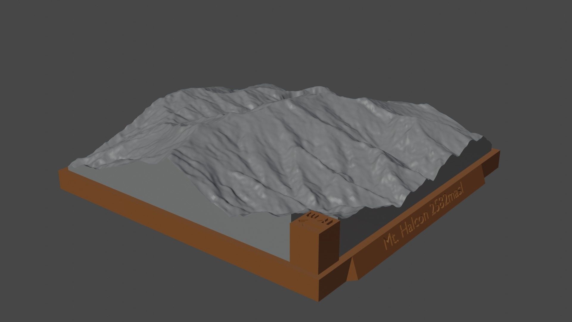 Mount Halcon 3D model 3D printable | CGTrader