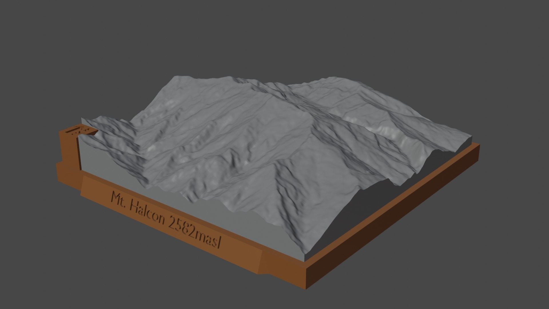Mount Halcon 3D model 3D printable | CGTrader