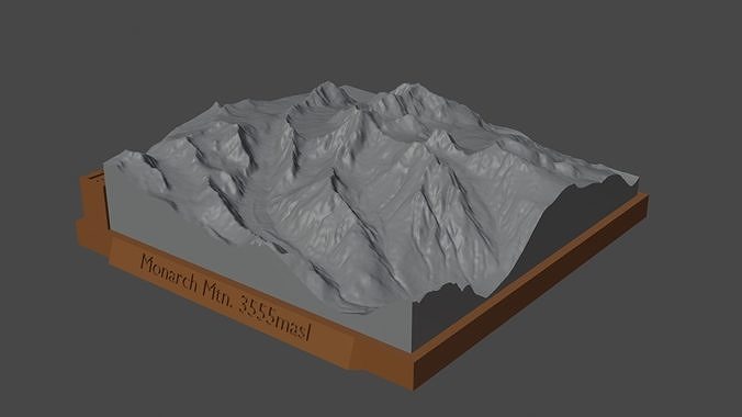 Monarch Mtn 3D model 3D printable | CGTrader