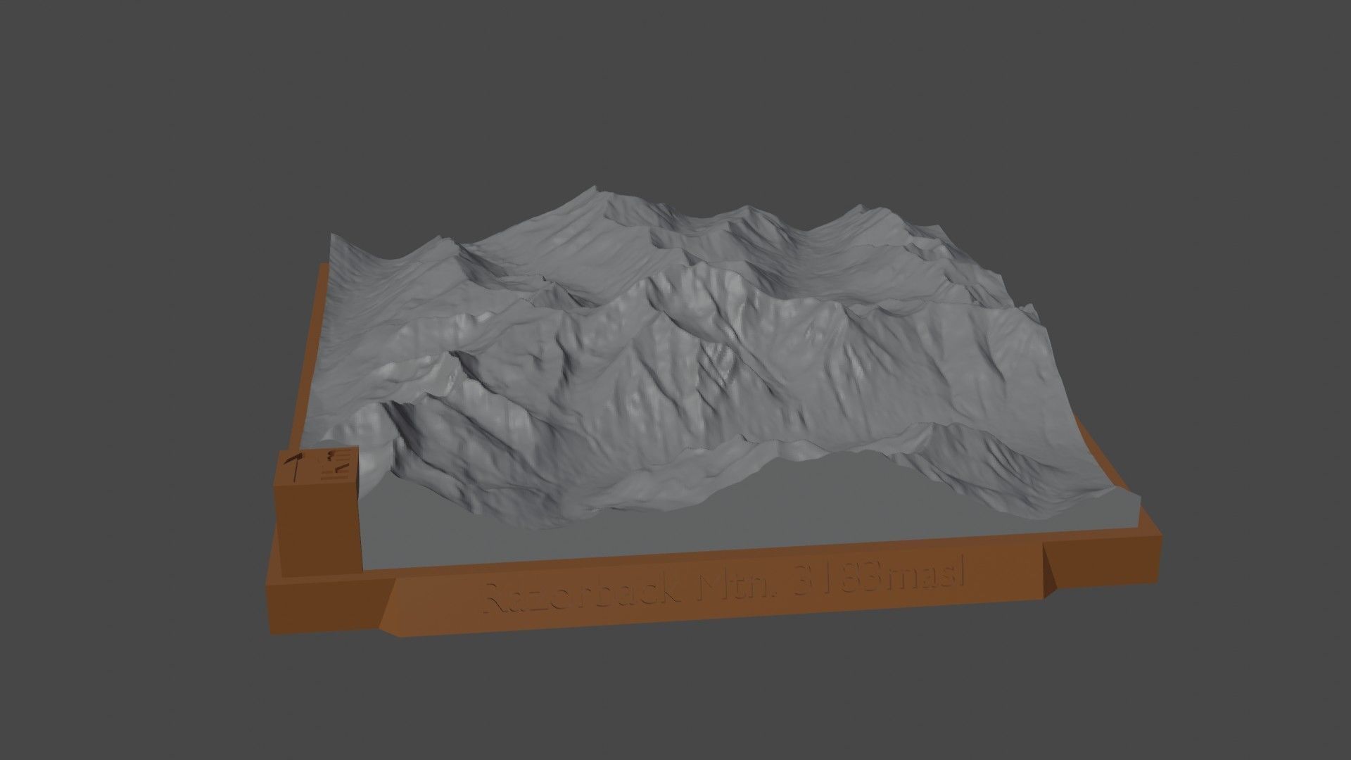 Razorback Mtn 3D model 3D printable | CGTrader
