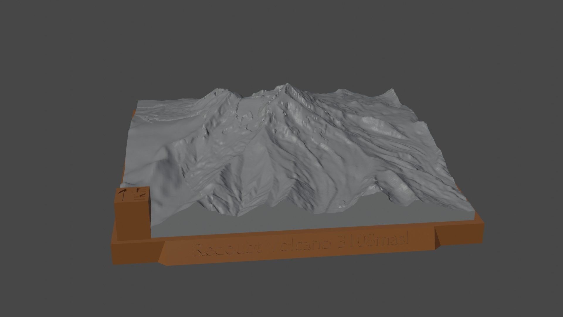 Redoubt Volcano 3D model 3D printable | CGTrader