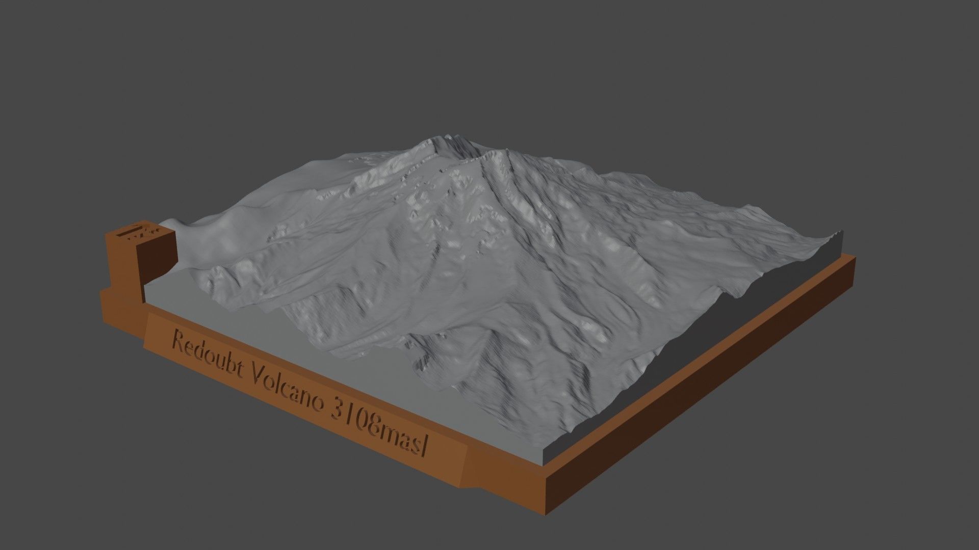 Redoubt Volcano 3D model 3D printable | CGTrader