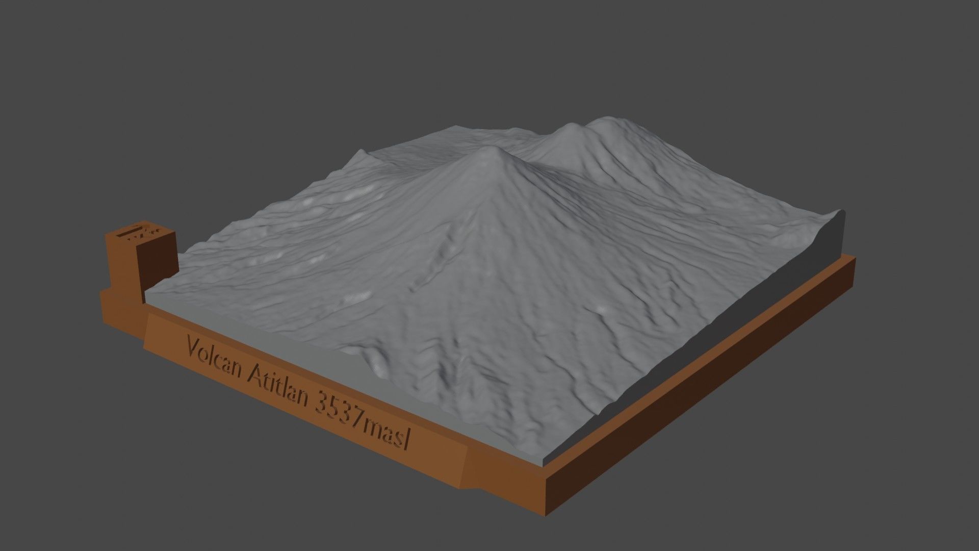 Volcan Atitlan 3D model 3D printable | CGTrader