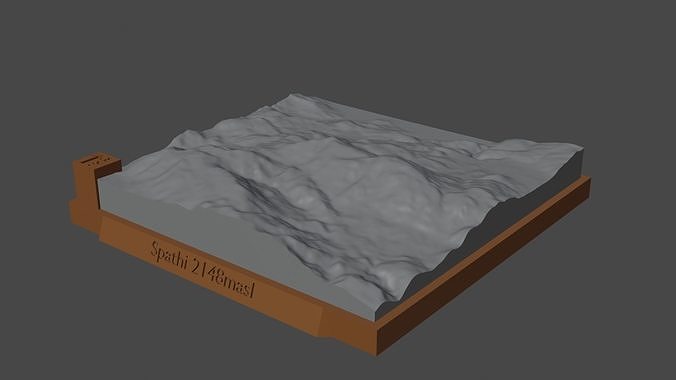 Spathi mountain 3D model 3D printable | CGTrader