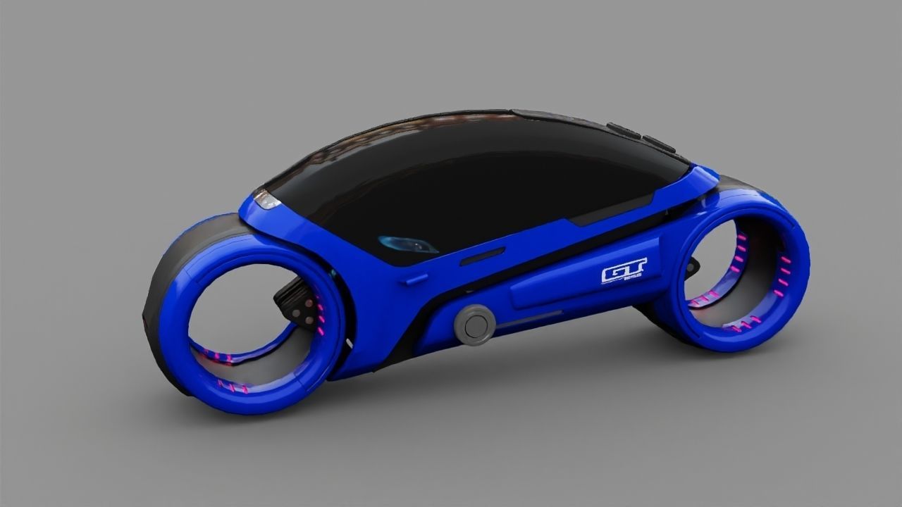 TRON BIKE SONIC rigged 3D model rigged | CGTrader
