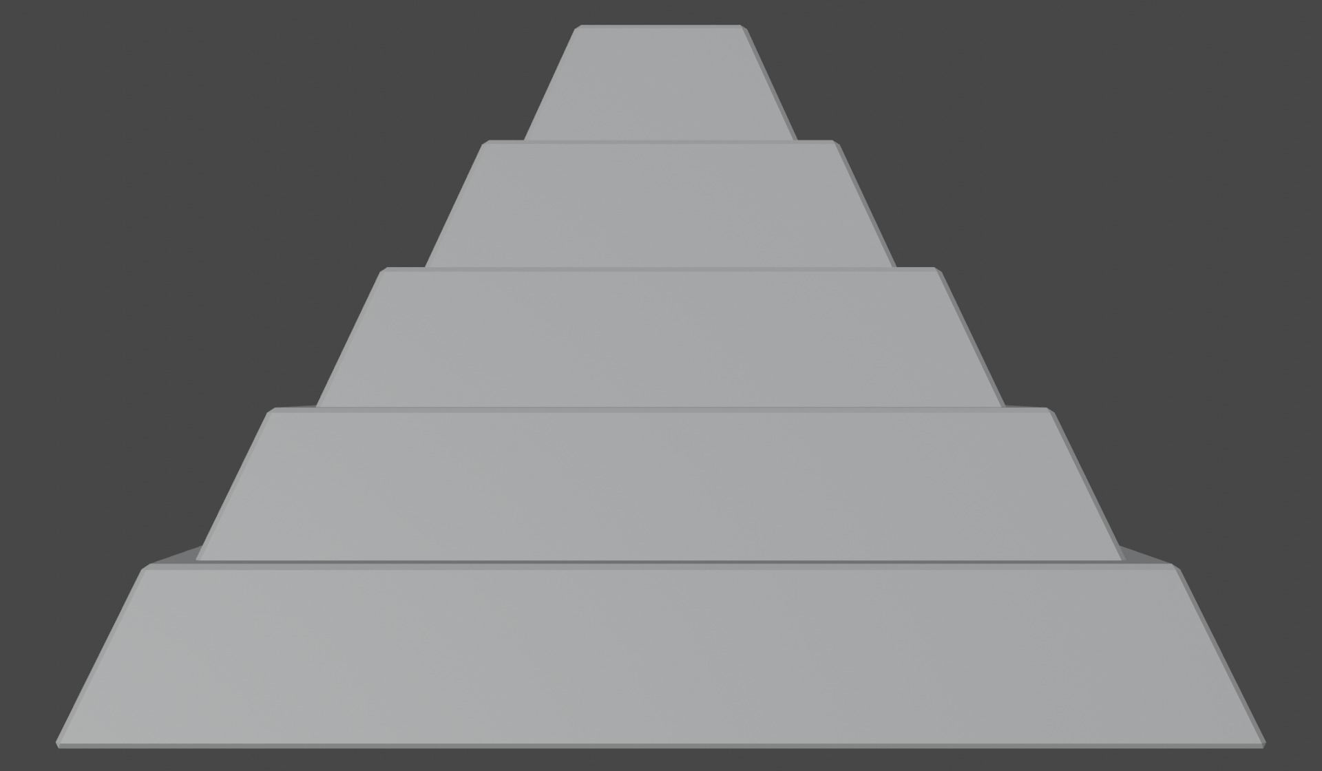 3D model Pyramidal Structure 4 Corners Mayan Style VR / AR / low-poly ...