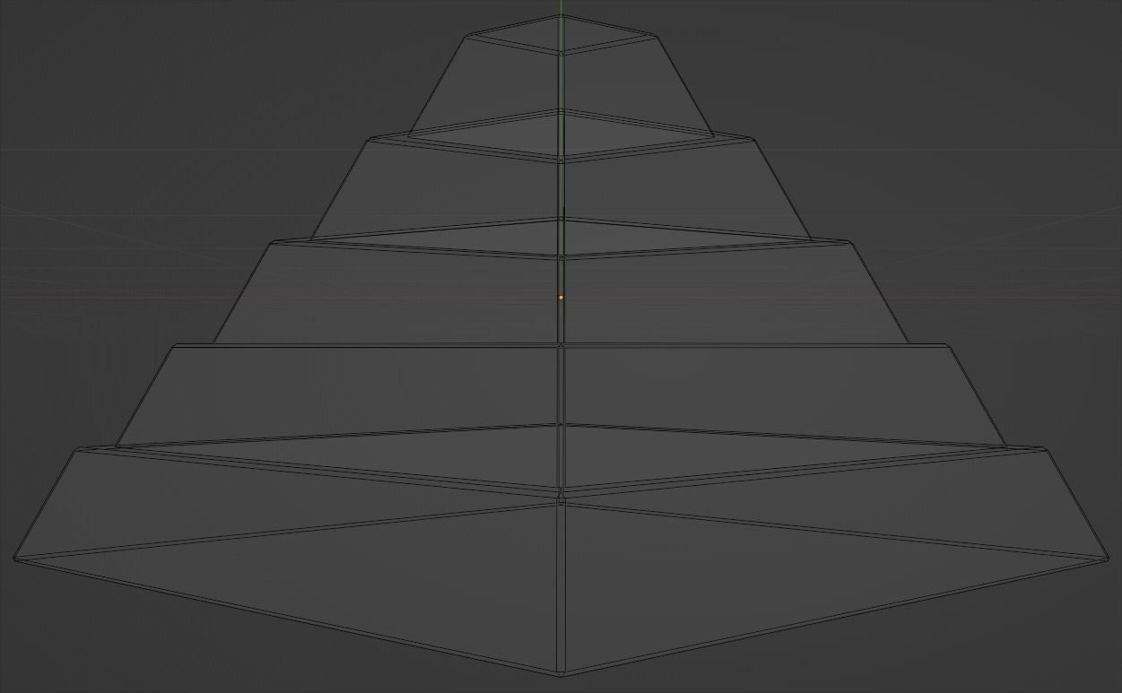 3D model Pyramidal Structure 4 Corners Mayan Style VR / AR / low-poly ...