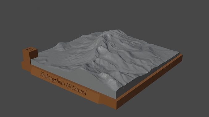 Shakangsham mountain 3D model 3D printable | CGTrader