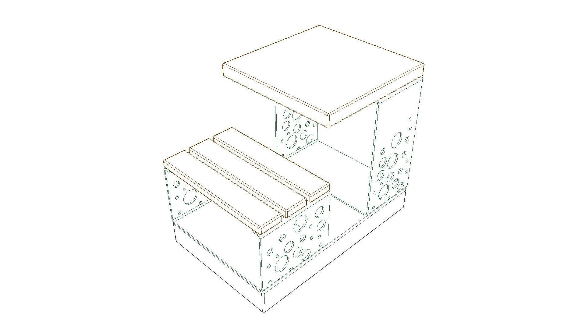 3D model Children bench for playgrounds VR / AR / low-poly | CGTrader