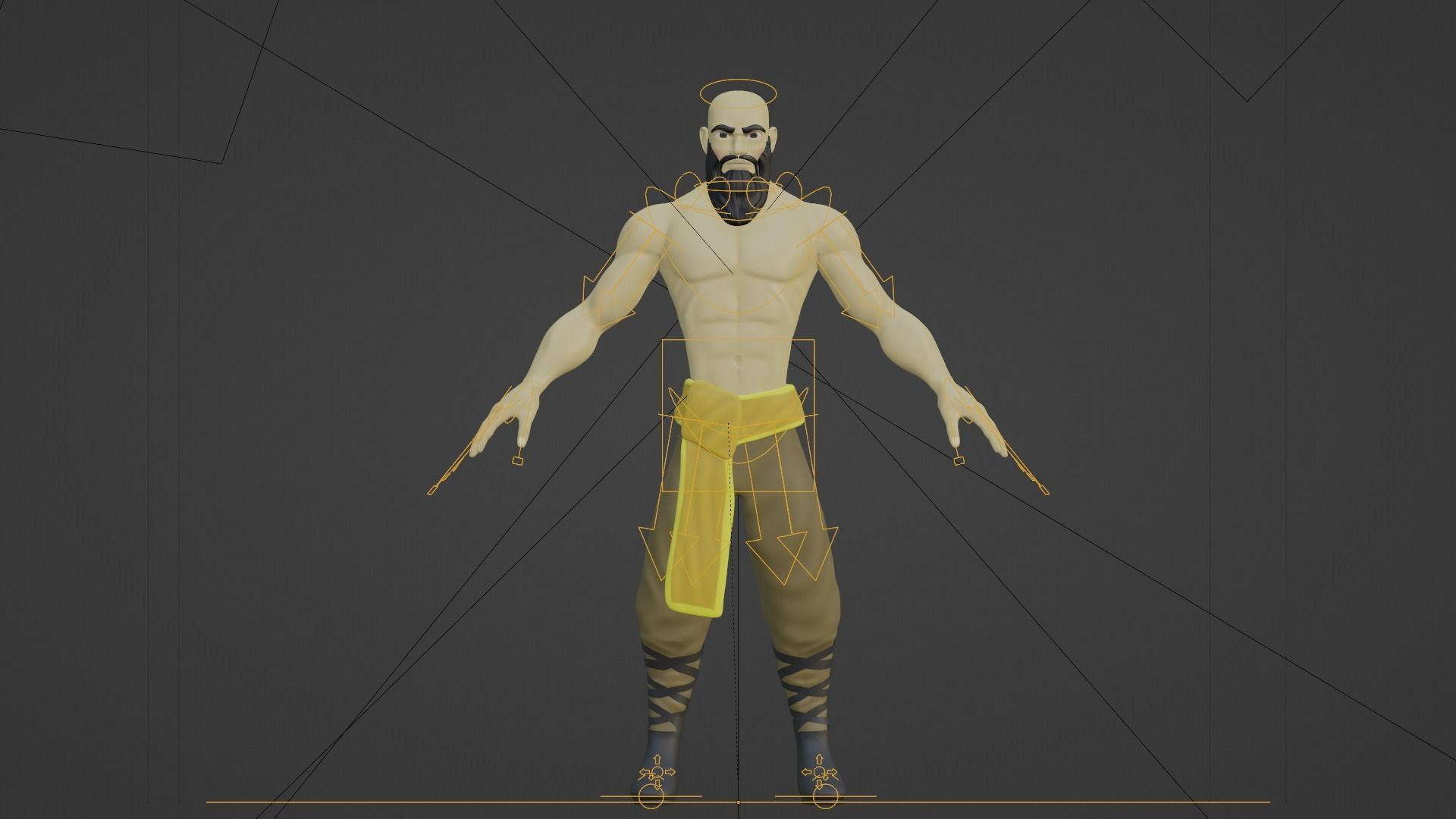 3D model Fighting Monk VR / AR / low-poly | CGTrader