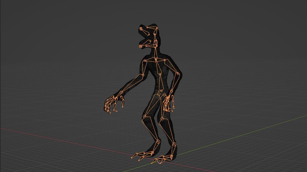 Demogorgon creature with long arms and legs 3D model rigged | CGTrader