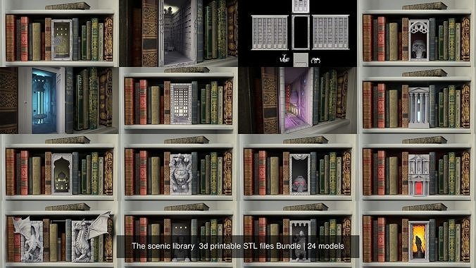 The scenic library 3d printable STL files Bundle 3D Model Collection ...