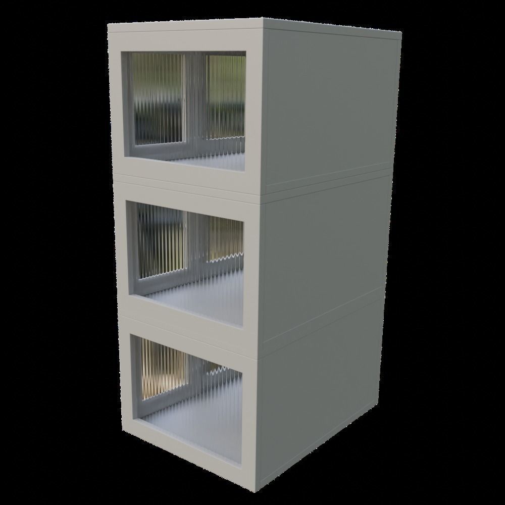 Shoe cabinet-Glass lockers 3D model | CGTrader