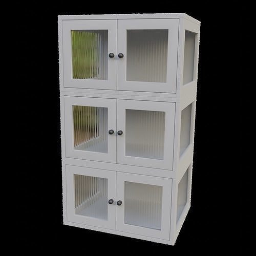 Shoe cabinet-Glass lockers 3D model | CGTrader