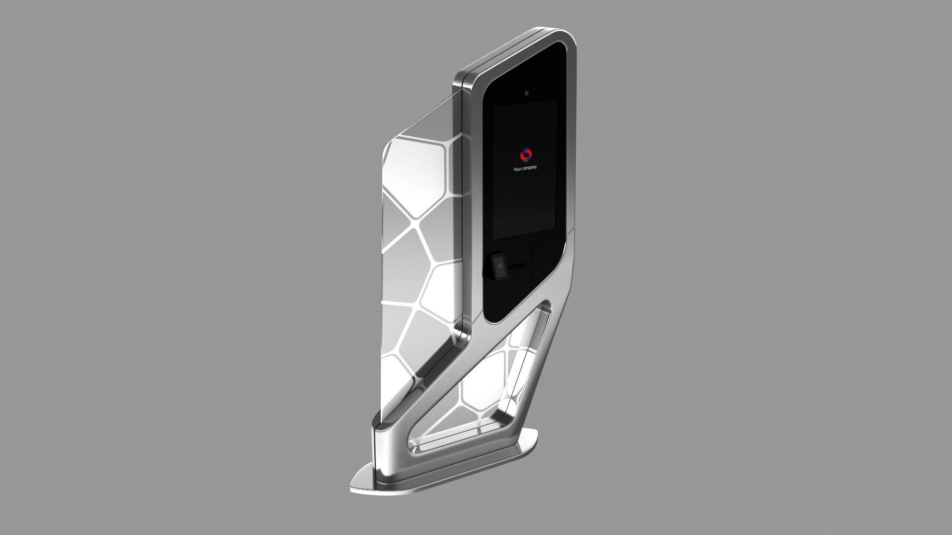 Kiosk futuristic phone stand 3D model | CGTrader