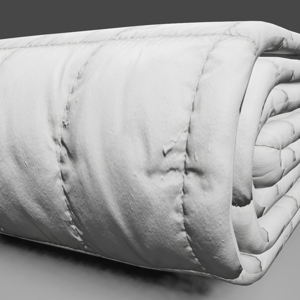 White blanket folded free 3D model | CGTrader