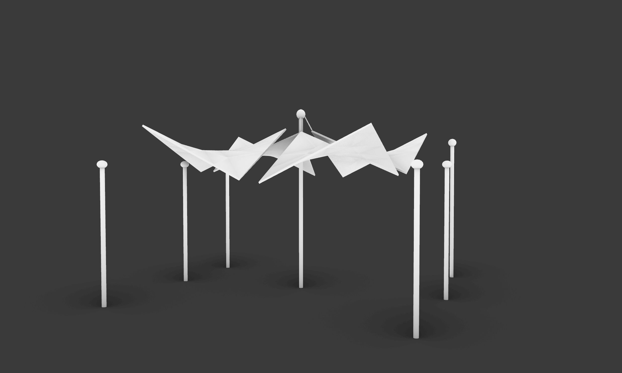 Shade triangular structure free 3D model | CGTrader