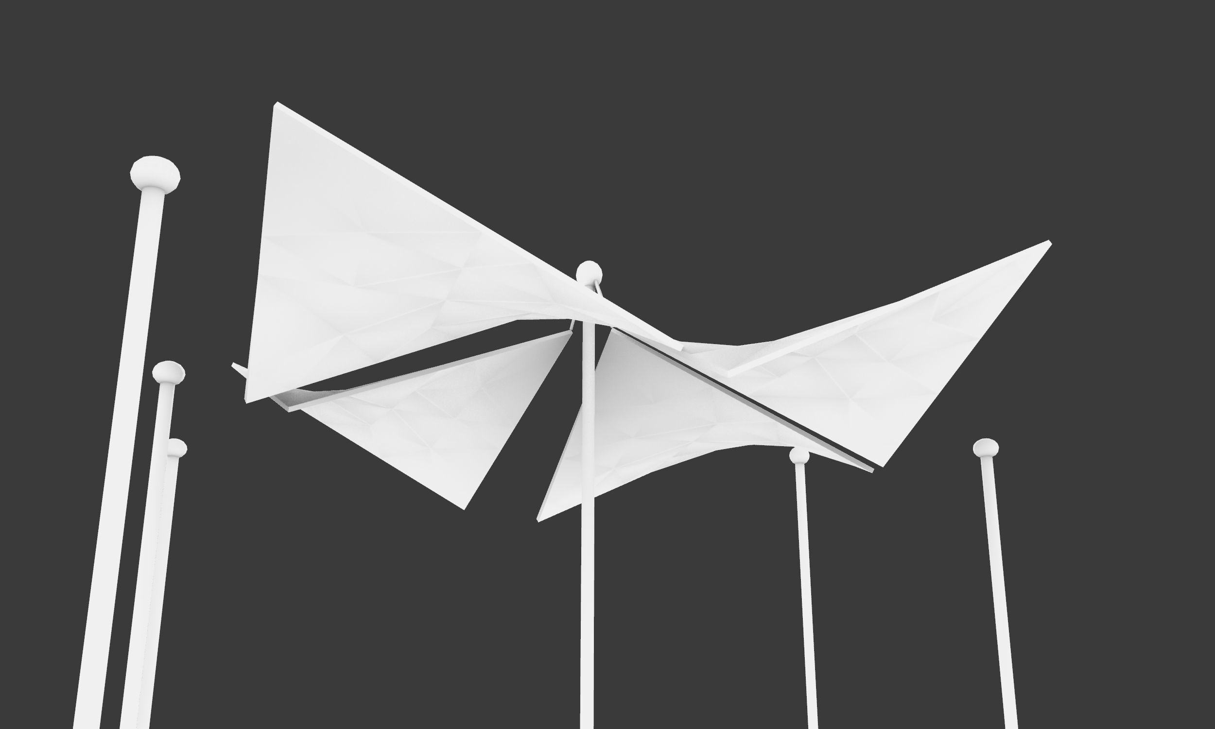 Shade triangular structure free 3D model | CGTrader