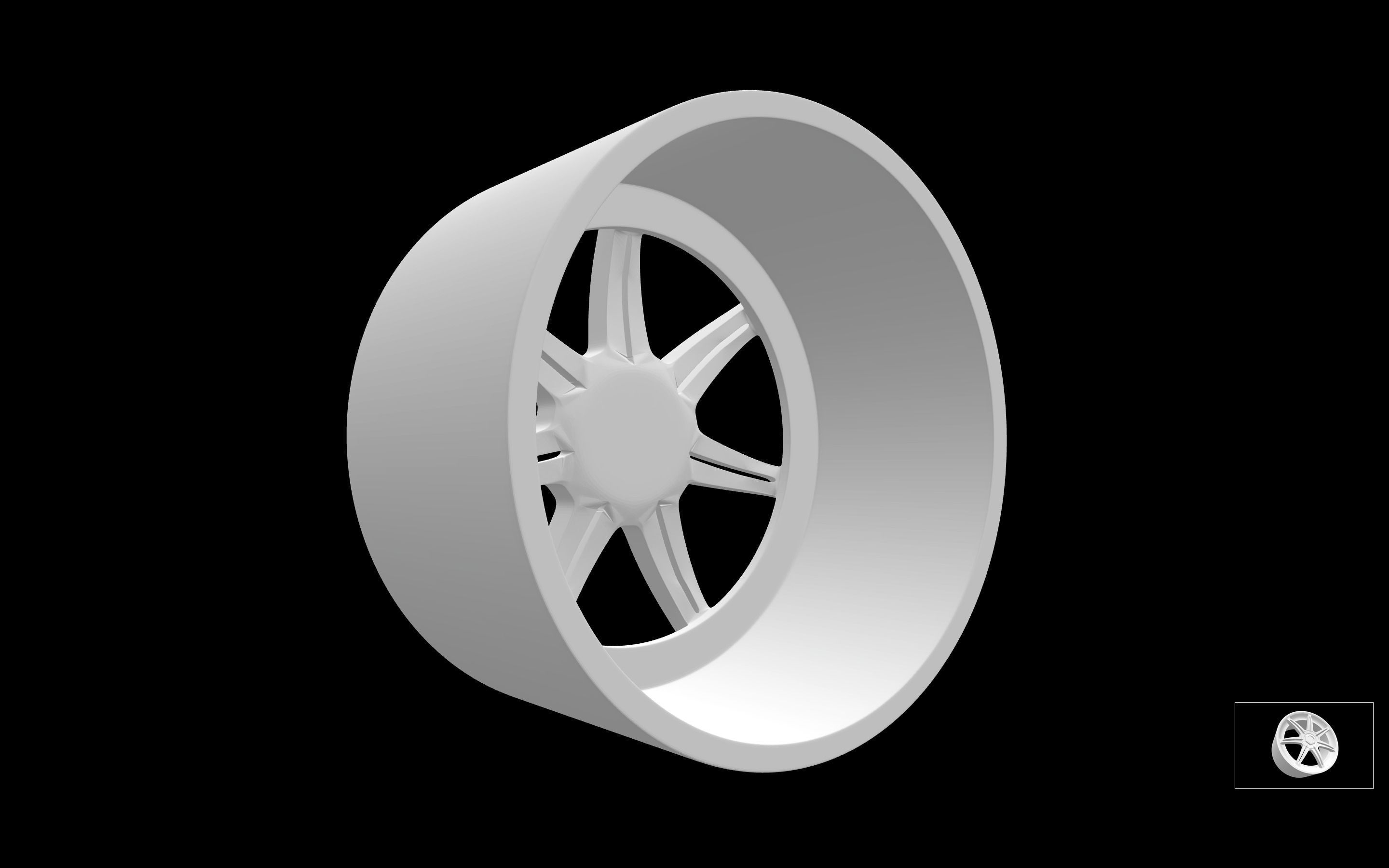 Axis Se7en scalable and printable rims 3D model 3D printable | CGTrader
