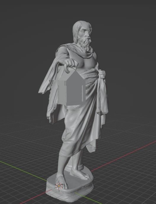 Diogenes statue 3D model 3D printable | CGTrader