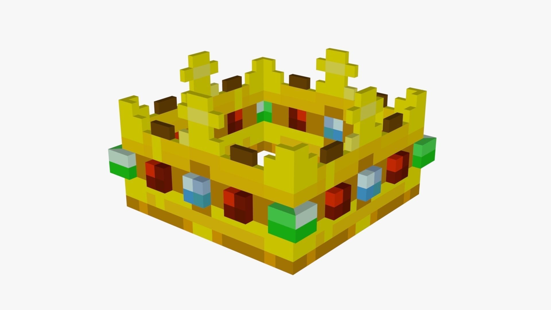 3D model Minecraft Crown VR / AR / low-poly | CGTrader