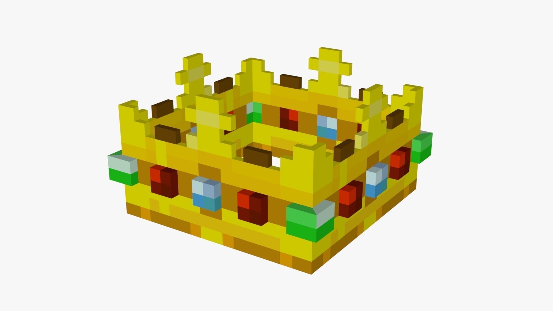 3D model Minecraft Crown VR / AR / low-poly | CGTrader