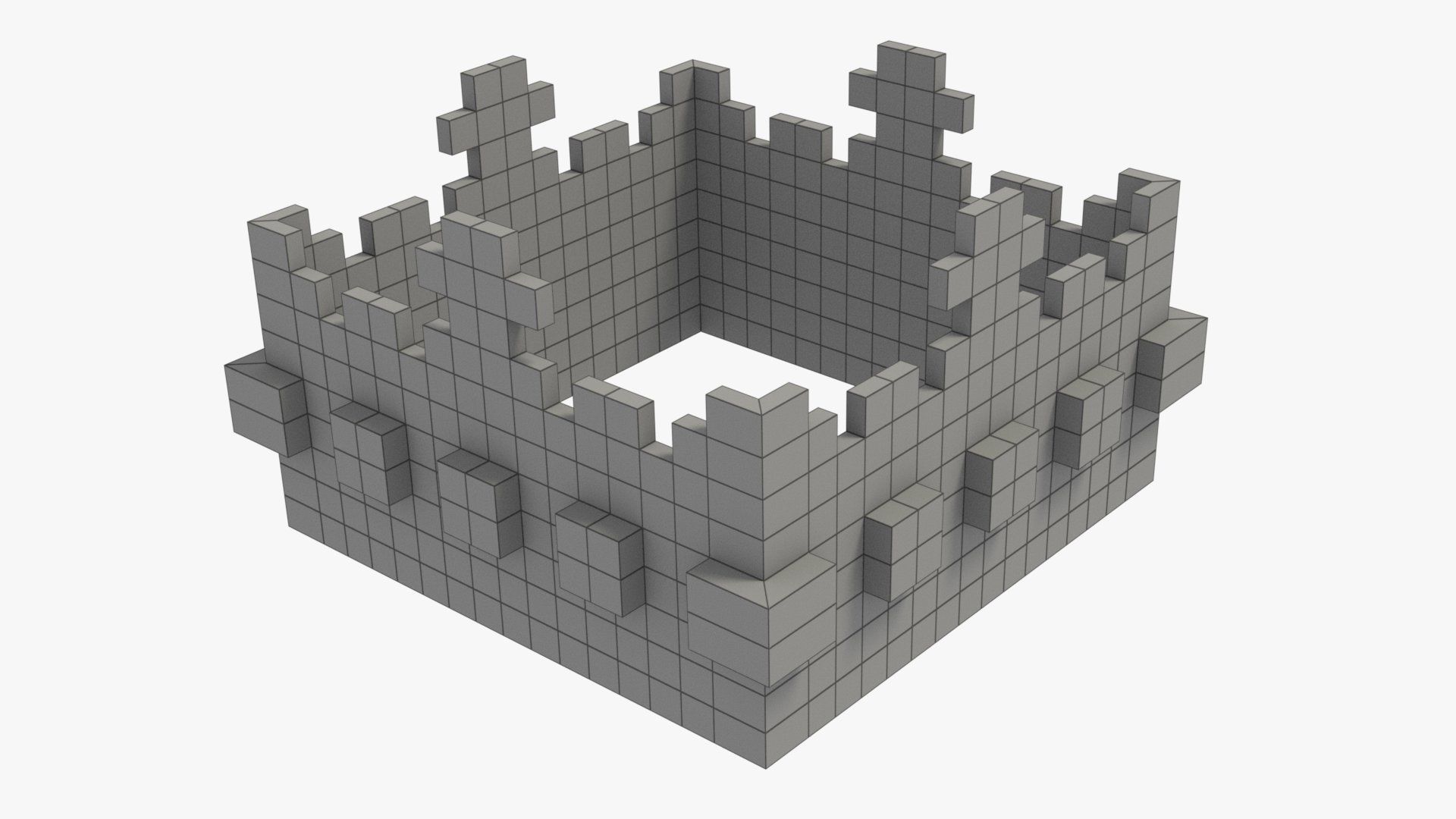 3D model Minecraft Crown VR / AR / low-poly | CGTrader