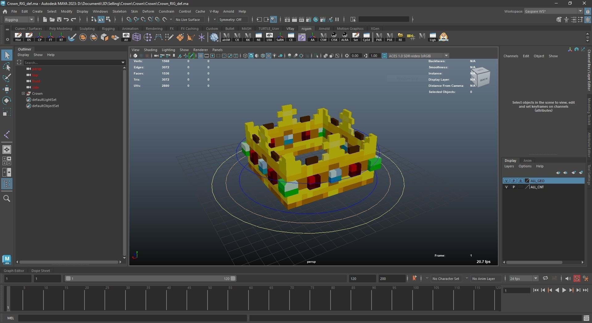 3D model Minecraft Crown VR / AR / low-poly | CGTrader