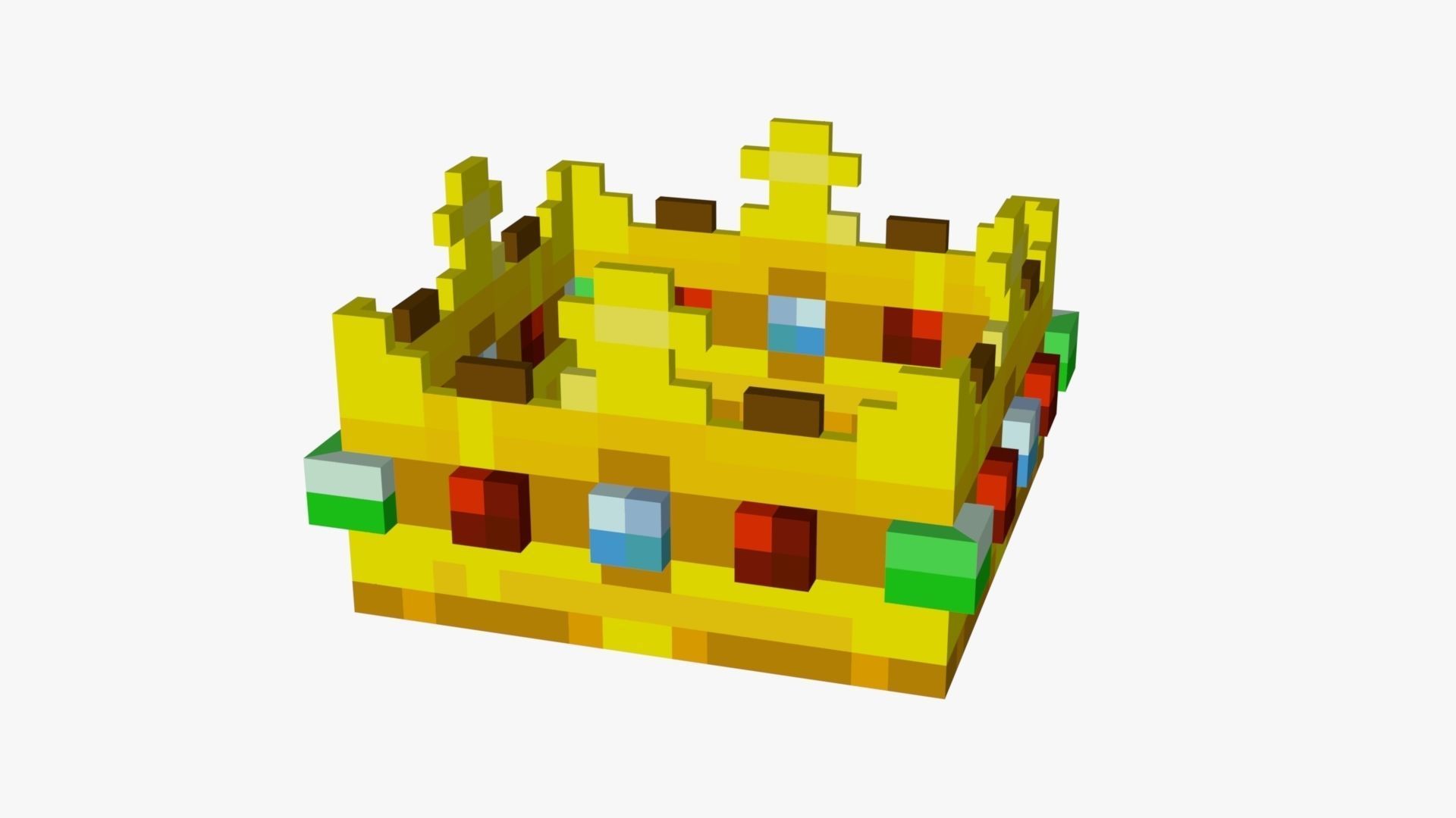 3D model Minecraft Crown VR / AR / low-poly | CGTrader
