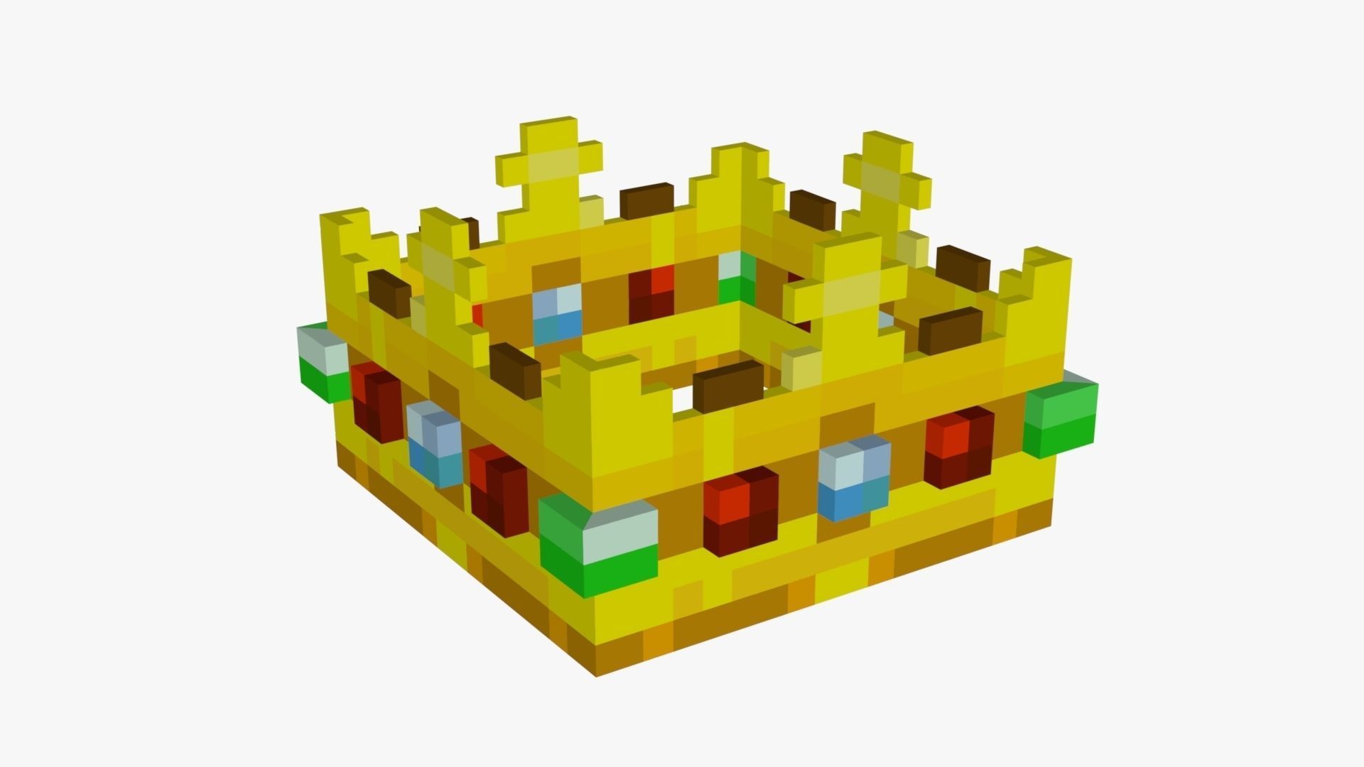 3D model Minecraft Crown VR / AR / low-poly | CGTrader