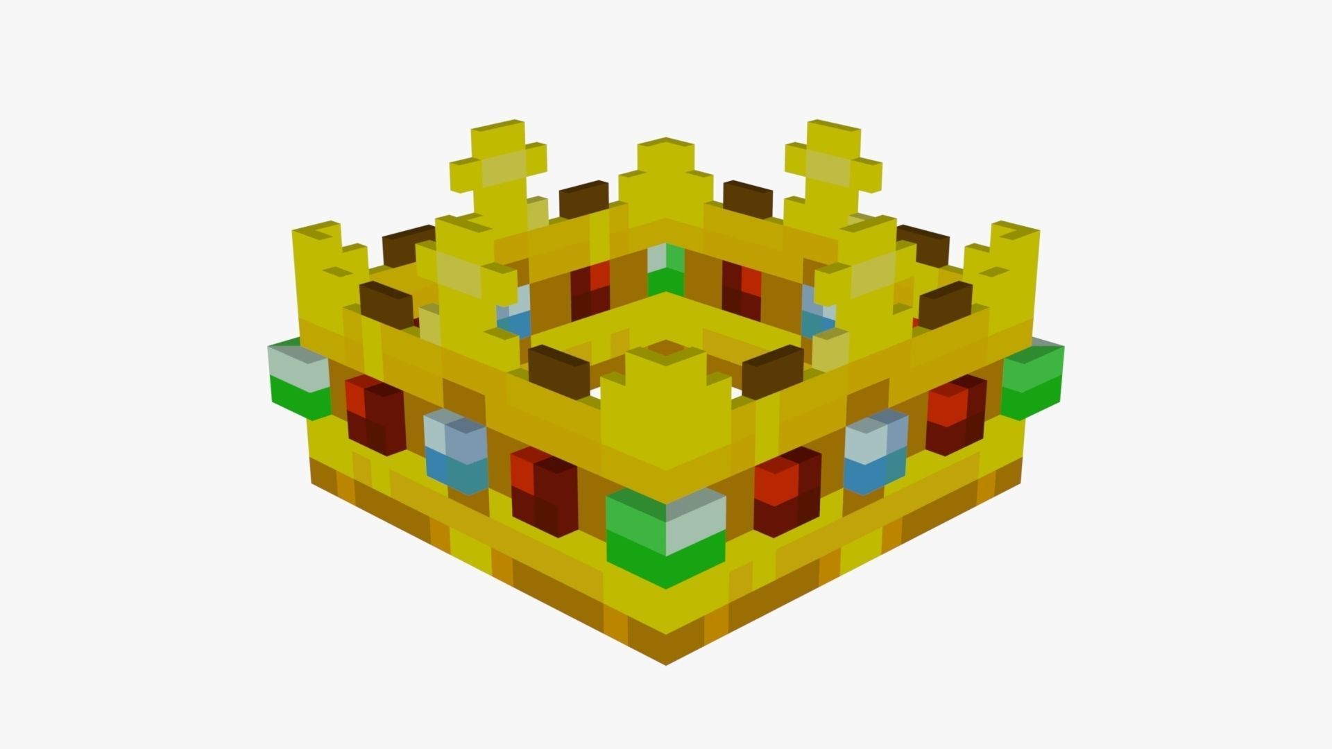 3D model Minecraft Crown VR / AR / low-poly | CGTrader