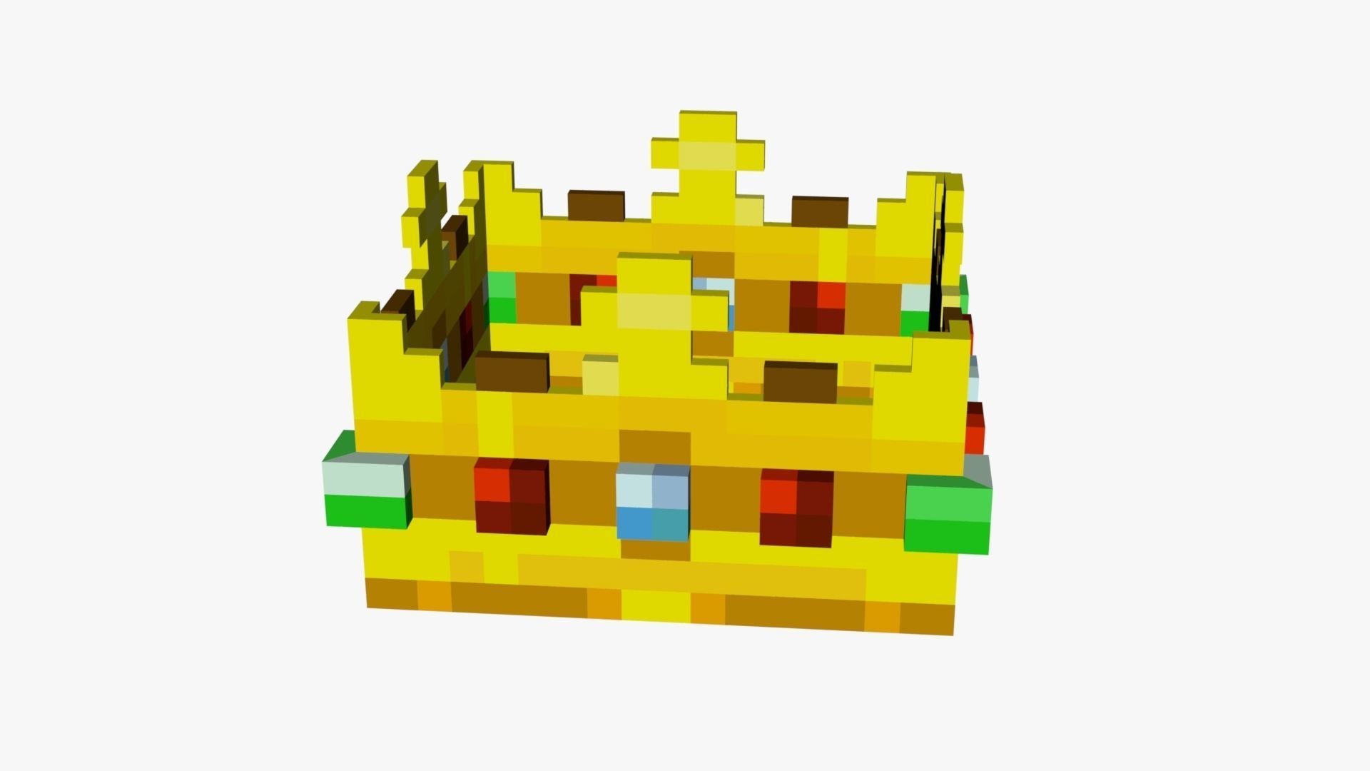 3D model Minecraft Crown VR / AR / low-poly | CGTrader